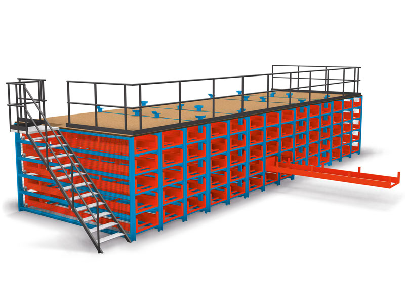 Long material storage from Bartels, steel bar storage, remnants