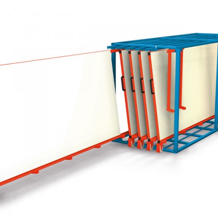 Flat Pallet Rack Vertical - Full access to panels.